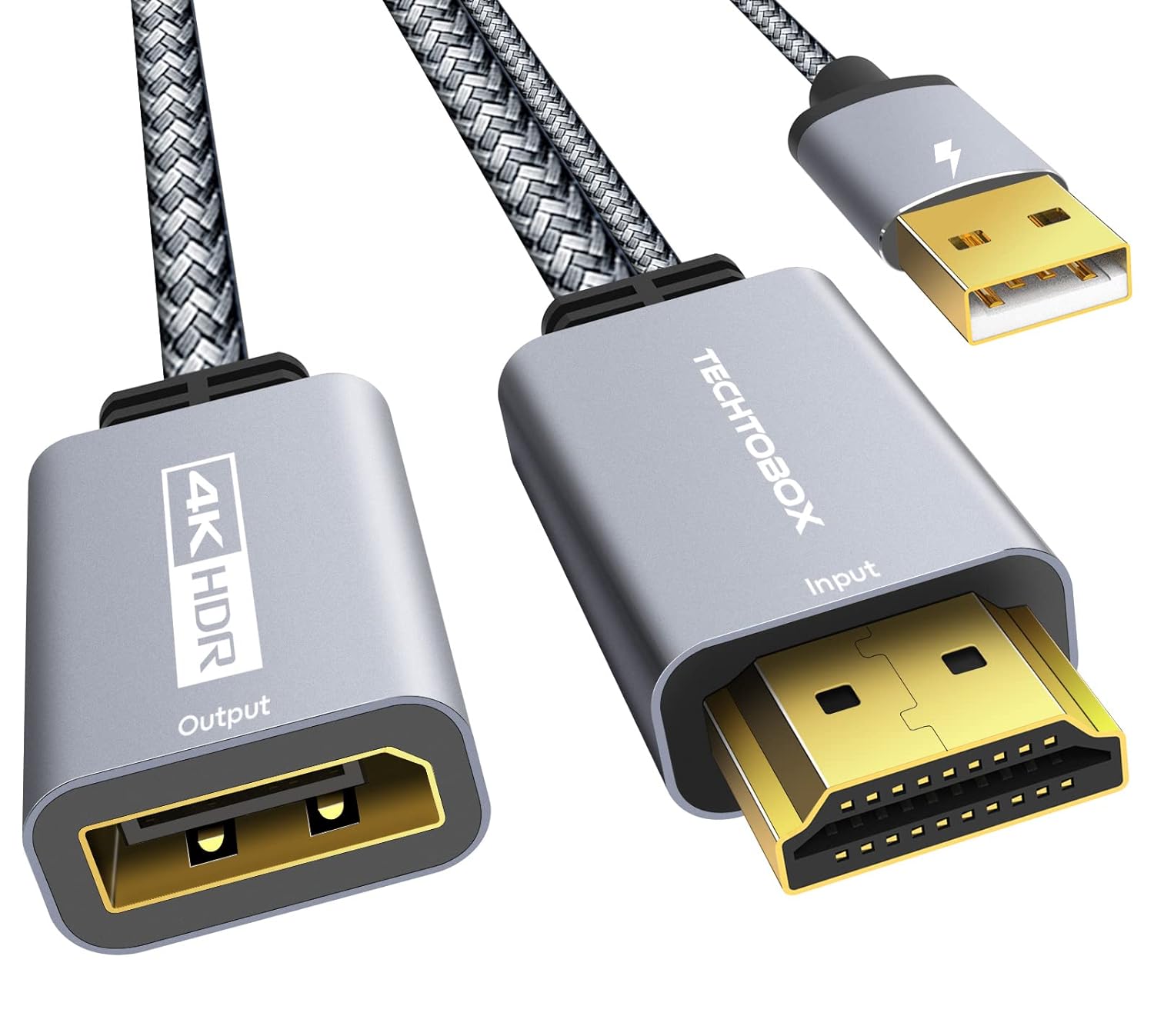 HDMI to DisplayPort Adapter 4K@60Hz [Braided, High Speed] HDMI Male to ...